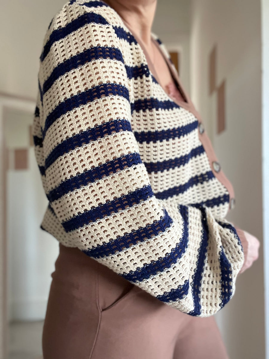 Everyday Style Story Maya Cardigan ~ Stripe crochet